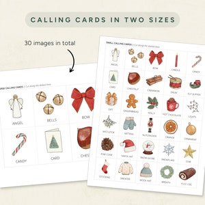 30 Christmas Bingo Cards, Printable Christmas Bingo Game for Kids and ...