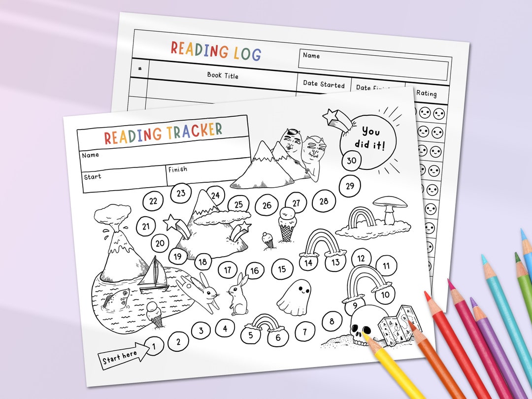 Reading Tracker for Kids, Reading Log, Summer Reading Challenge, Summer ...