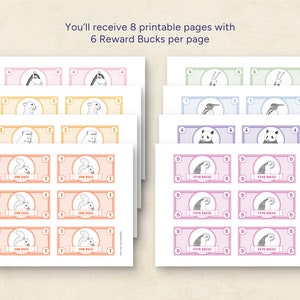 Printable Play Money for Kids, Reward Bucks, Instant Download PDF - Etsy