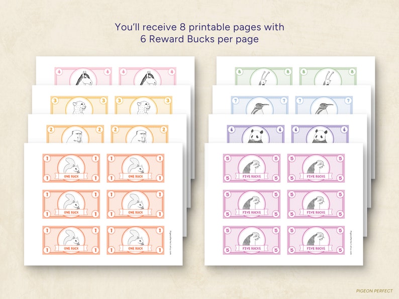 Printable Play Money for Kids, Reward Bucks, Instant Download PDF - Etsy