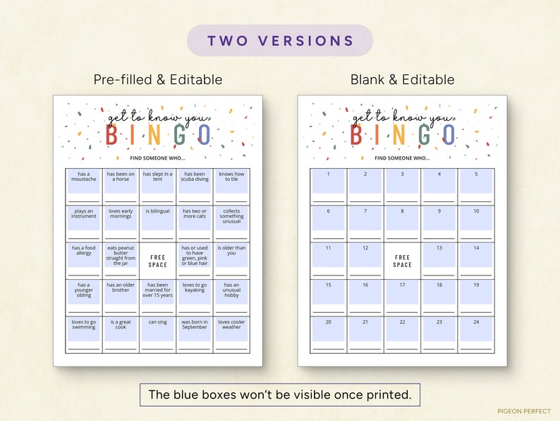Editable Get to Know You Bingo, Find the Guest Bingo, Coworker Bingo ...