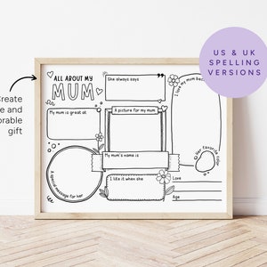 All About My Mum Printable, Mother's Day Questionnaire, All About My ...