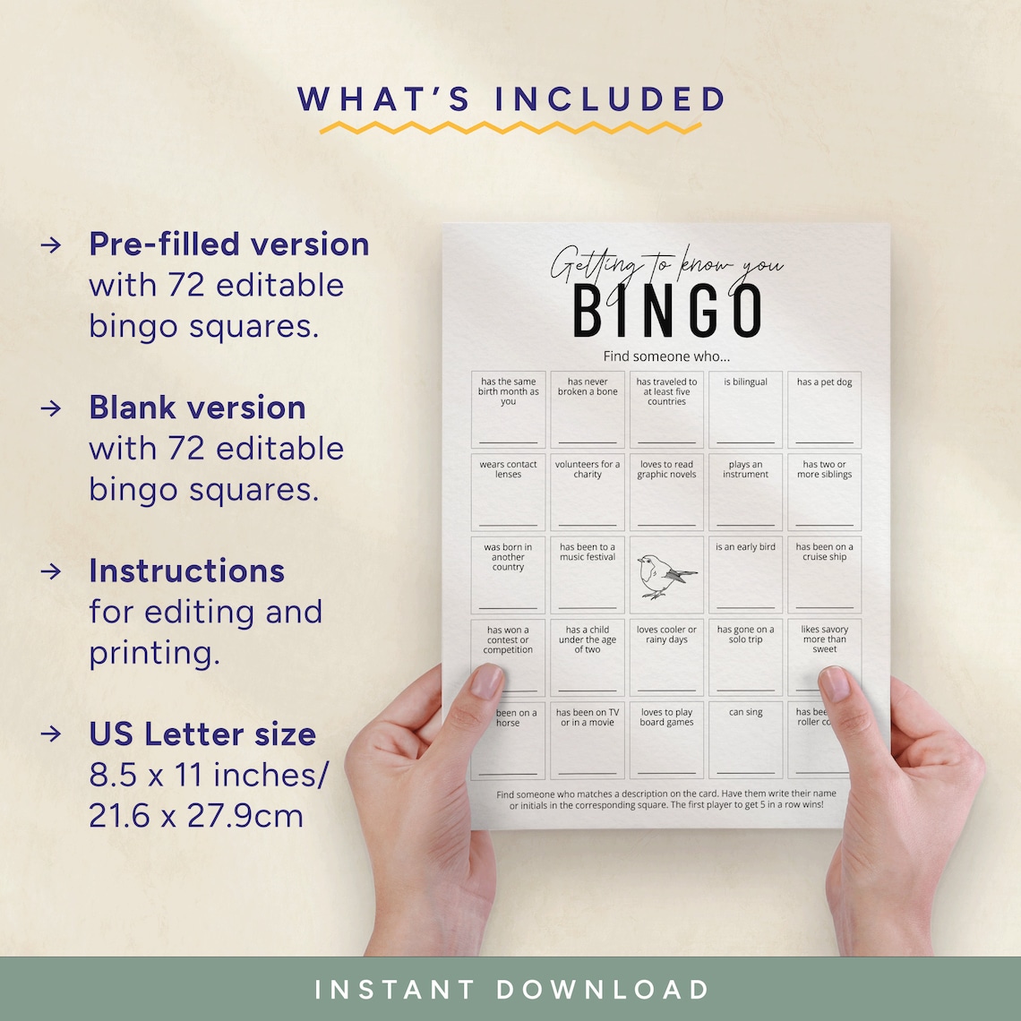Editable Get to Know You Bingo, Mingle Bingo, Workplace Games, Coworker ...