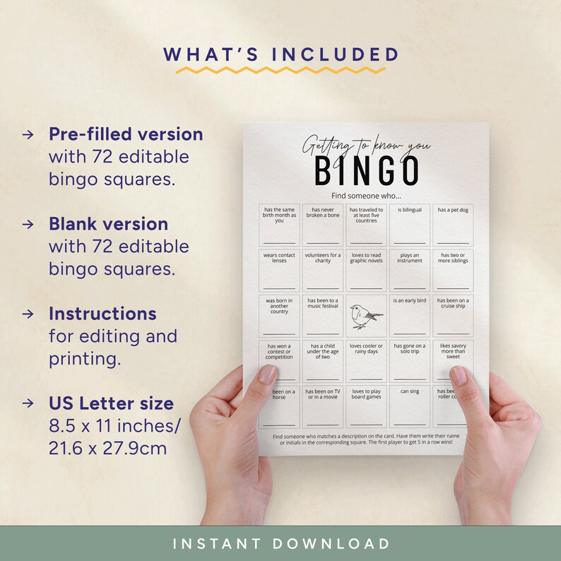 Editable Get to Know You Bingo, Mingle Bingo, Workplace Games, Coworker ...
