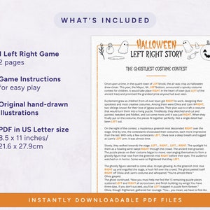 Halloween Left Right Game Printable, Pass the Gift Game, Halloween ...