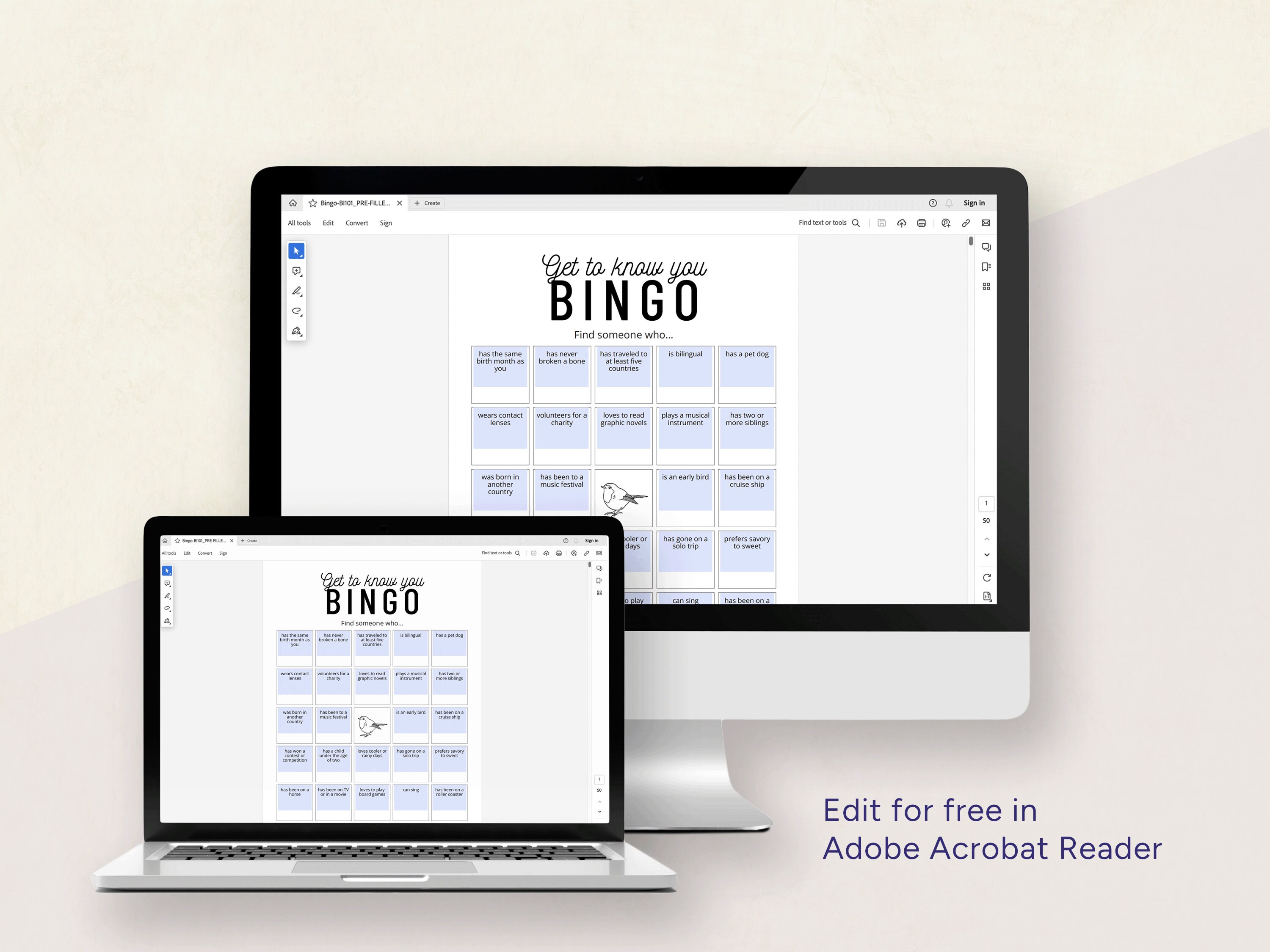Editable Get to Know You Bingo, Find the Guest Bingo, Office Bingo ...