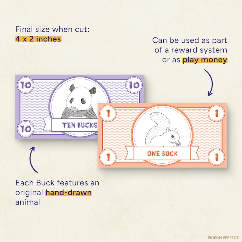 Editable Kids Reward Bucks, Printable Play Money, Reward System for ...