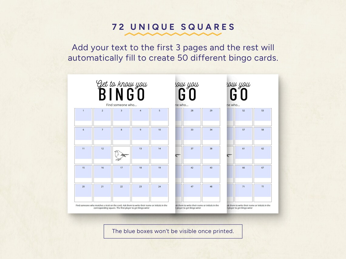 Editable Get to Know You Bingo, Find the Guest Bingo, Office Bingo ...