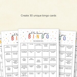 Editable Get to Know You Bingo, Find the Guest Bingo, Coworker Bingo ...
