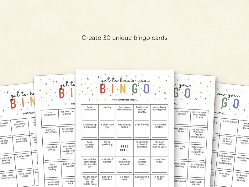 Editable Get to Know You Bingo, Find the Guest Bingo, Coworker Bingo ...