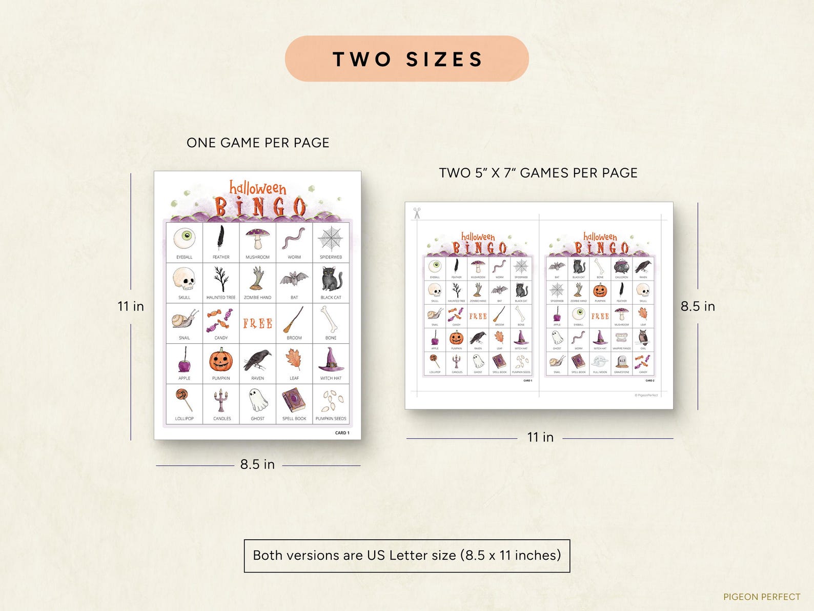 Halloween Bingo, 20 Halloween Bingo Cards, Printable Halloween Bingo ...