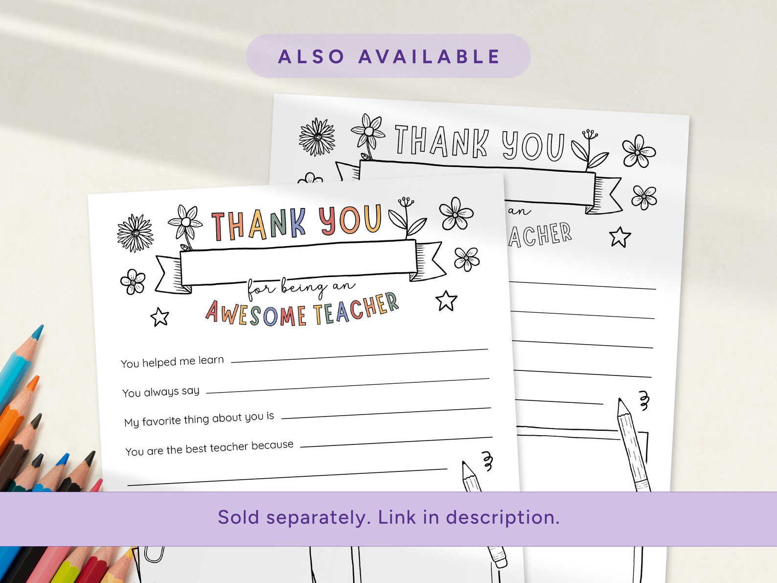 Teacher Appreciation Gift, All About My Teacher Printable, Teacher ...
