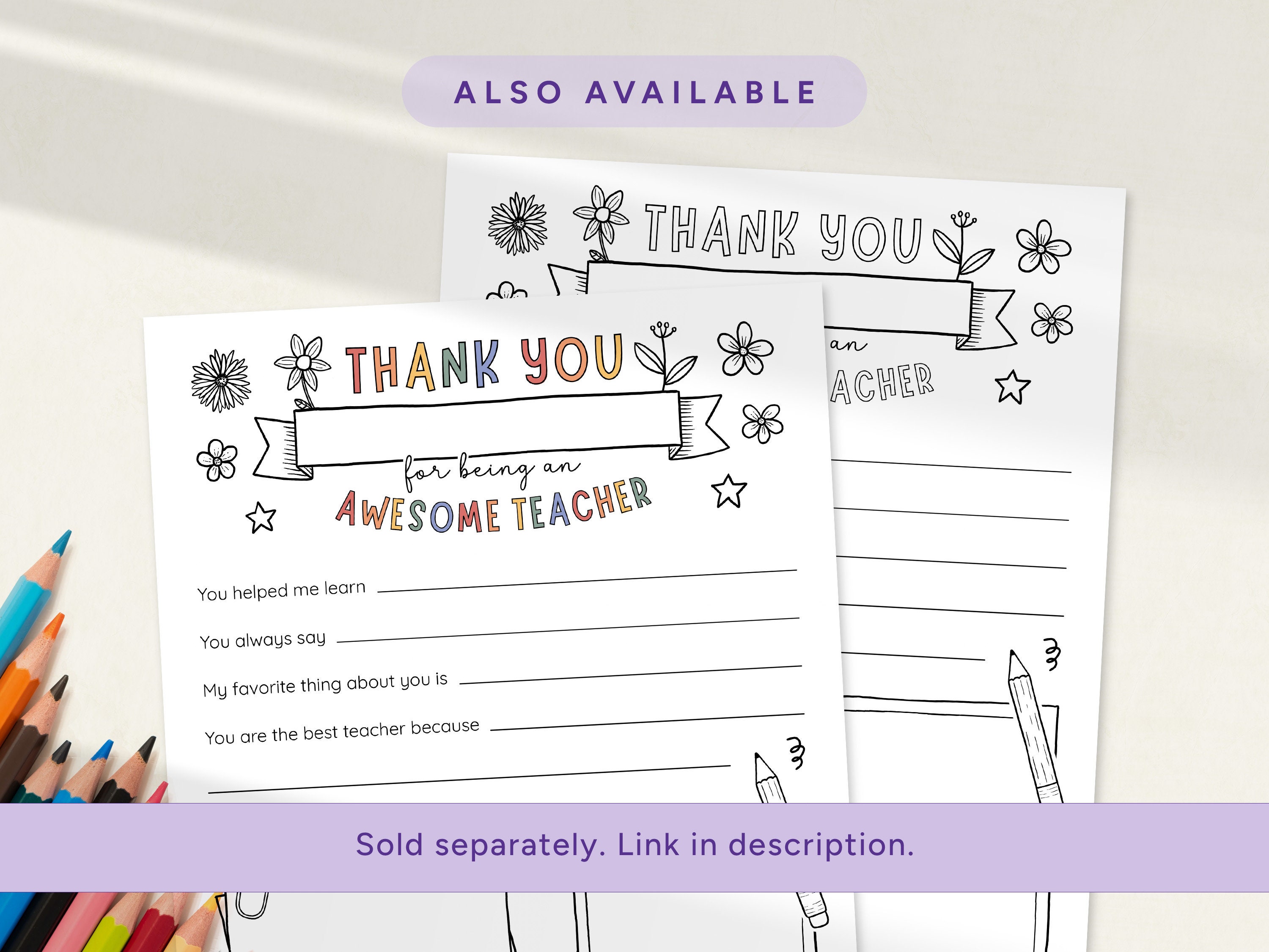 Teacher Appreciation Gift, All About My Teacher Printable, Teacher ...