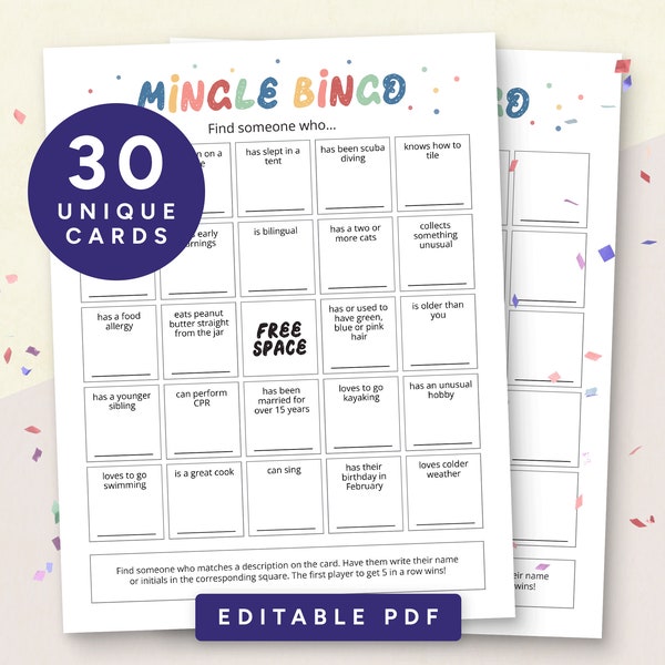 Team Building Bingo - Etsy