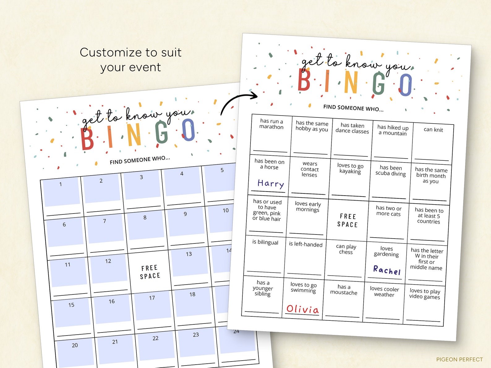 Editable Get to Know You Bingo, Find the Guest Bingo, Coworker Bingo ...