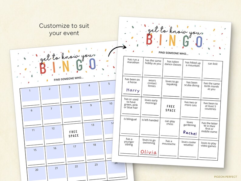 Editable Get to Know You Bingo, Find the Guest Bingo, Coworker Bingo ...
