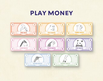 Printable Play Money for Kids Digital Instant Download Pretend Play ...