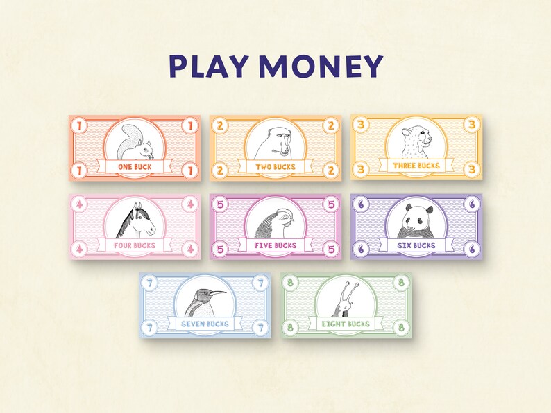 Printable Play Money for Kids, Reward Bucks, Instant Download PDF - Etsy
