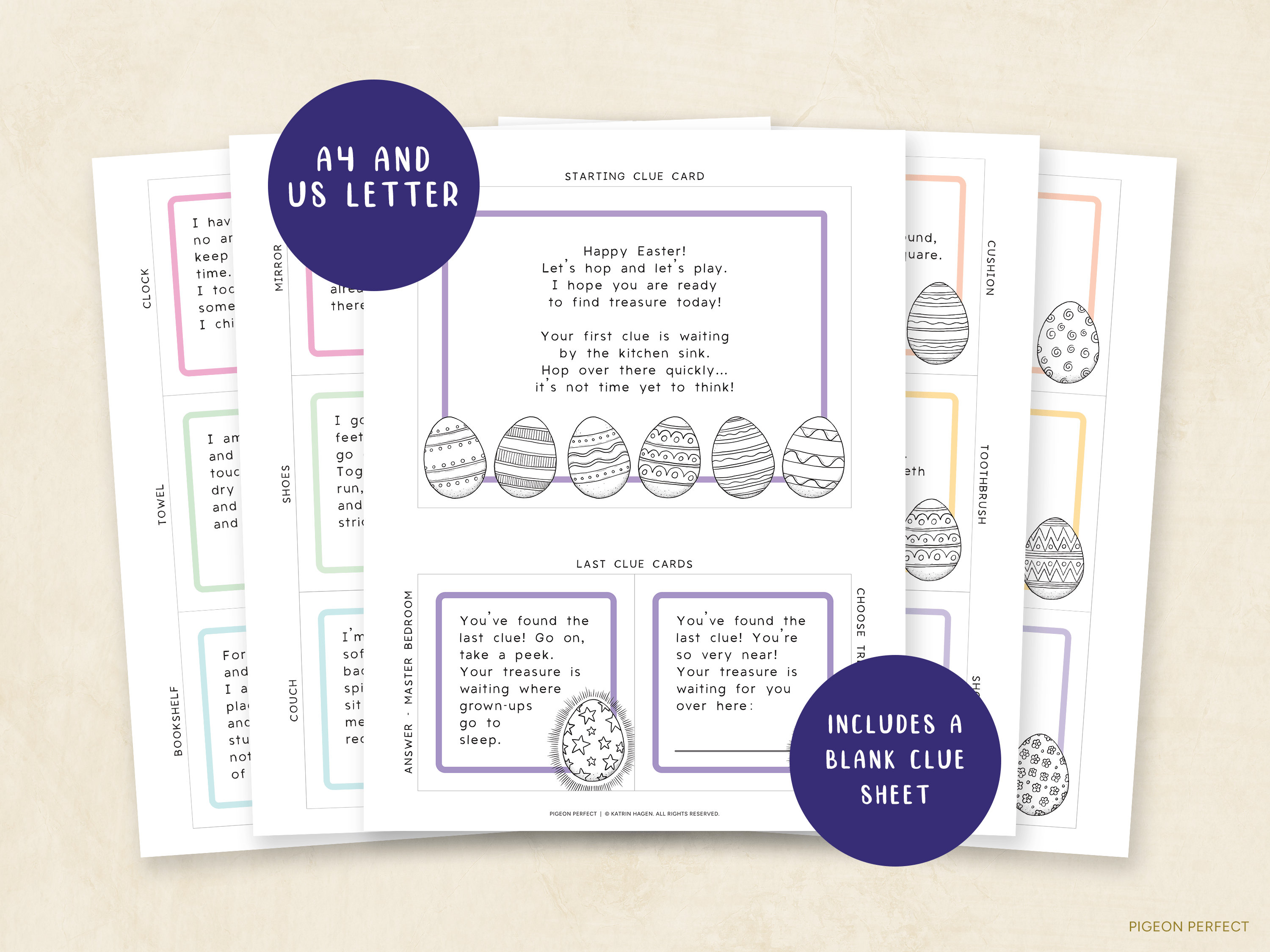 Easter Scavenger Hunt for Kids, Printable Indoor Easter Treasure Hunt ...