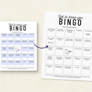 Editable Get to Know You Bingo, Find the Guest Bingo, Office Bingo ...