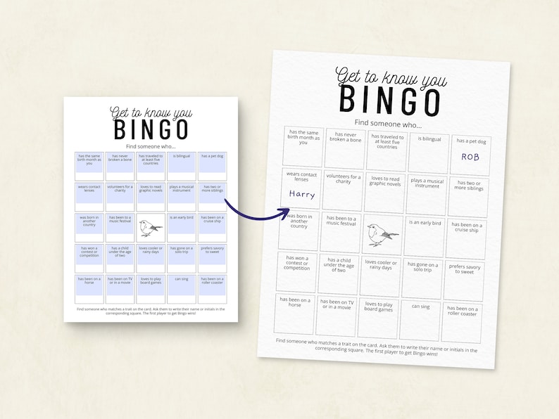 Editable Get to Know You Bingo, Find the Guest Bingo, Office Bingo ...
