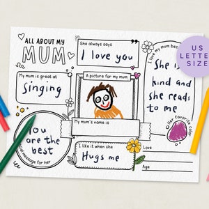 All About My Mum Printable, Mother's Day Questionnaire, All About My ...