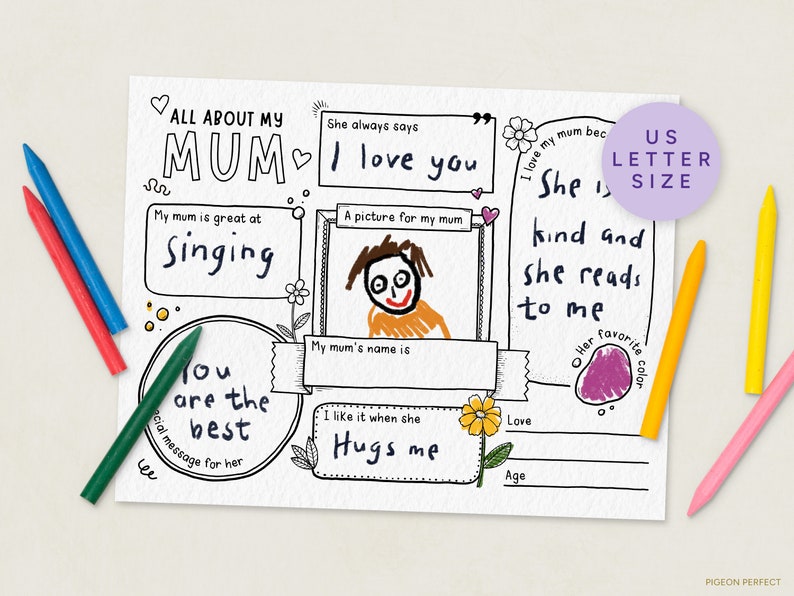 All About My Mum Printable, Mother's Day Questionnaire, All About My ...