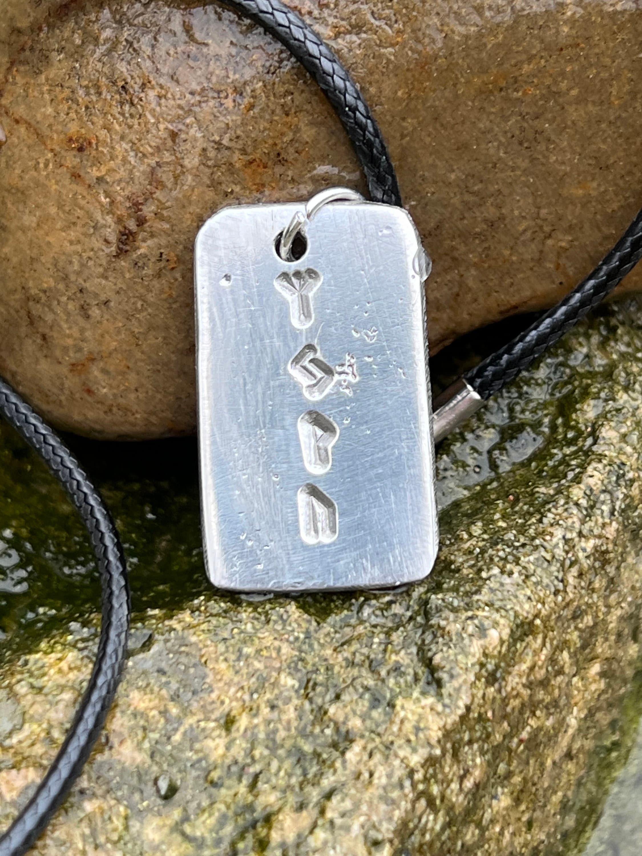 Viking/anglo Saxon Runic Pewter Symbol Pendant Bespoke. - Etsy