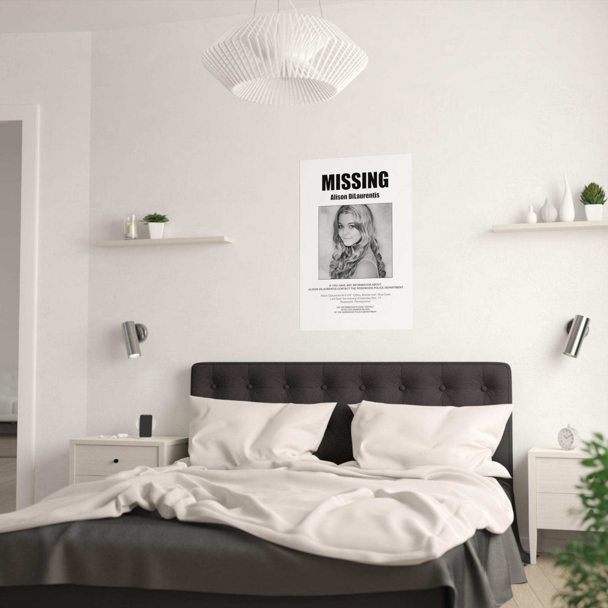 Alison Dilaurentis Missing Poster Pretty Little Liars - Etsy