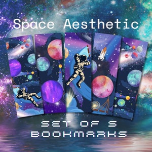 Space Bookmarks Outer Space Themed Bookmarks Galaxy Printable Planet ...
