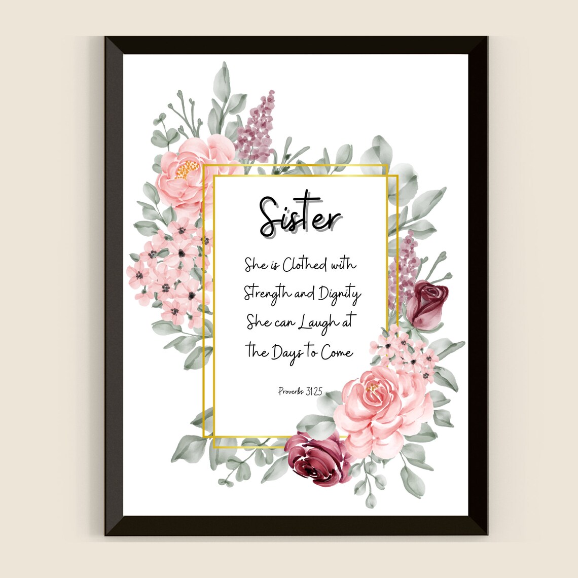 Sister Christian Gift Proverbs 31 Verse 2, Sister Birthday Gift, Sister ...