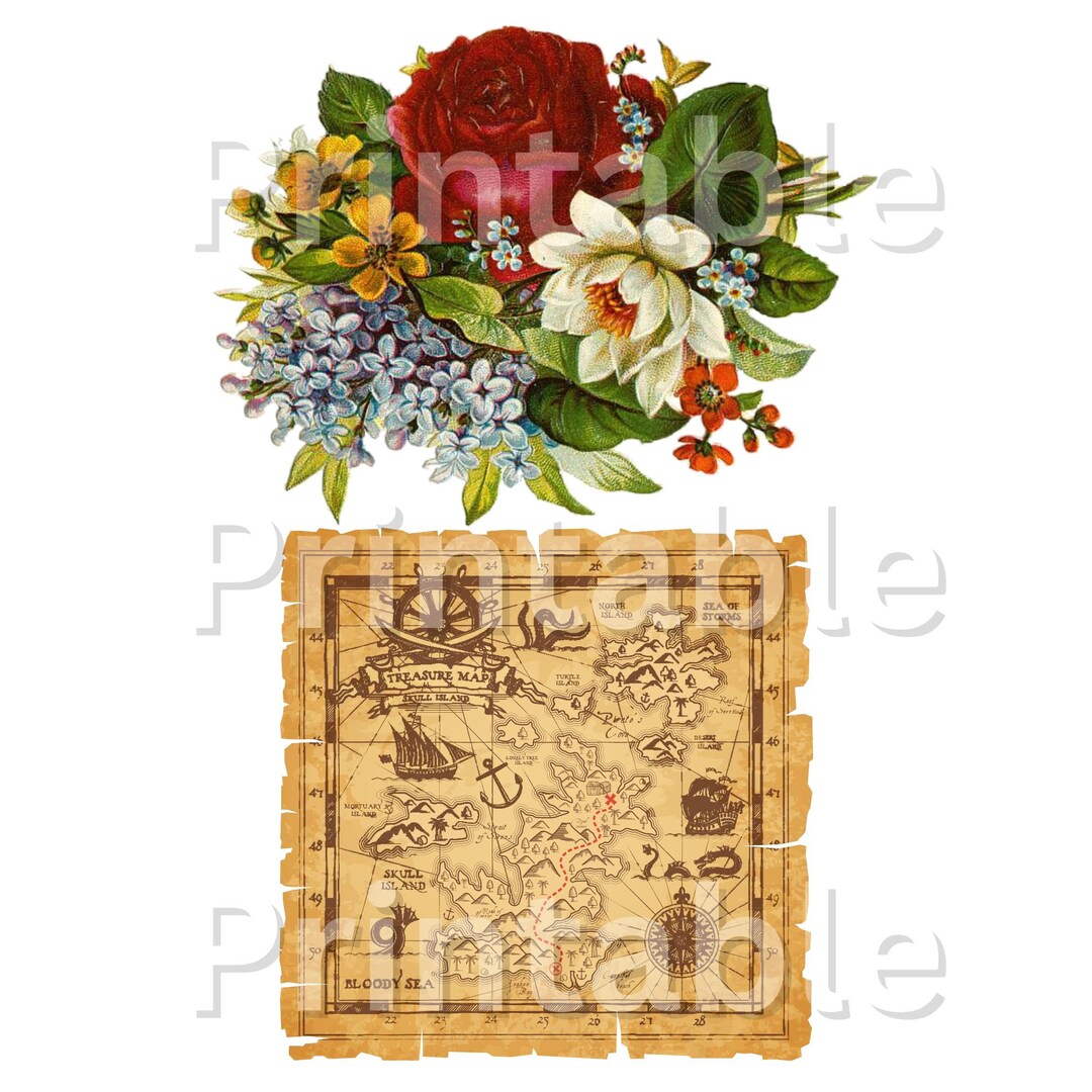 Cottagecore Scrapbooking Card Making Sheets Toucan Printable Roses ...