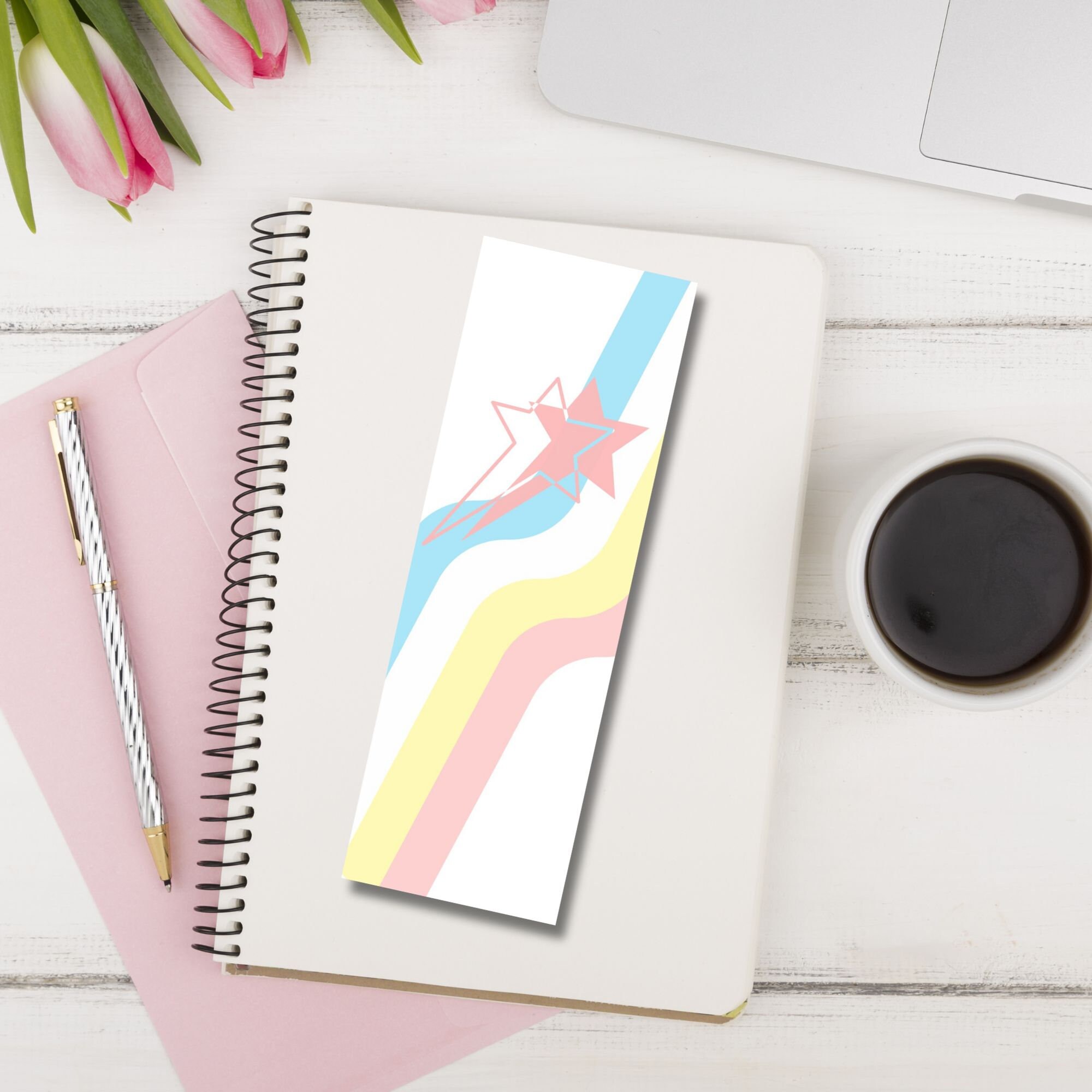 Preppy Bookmarks Printable Set of 5 Digital Retro Pastel Good Vibes ...