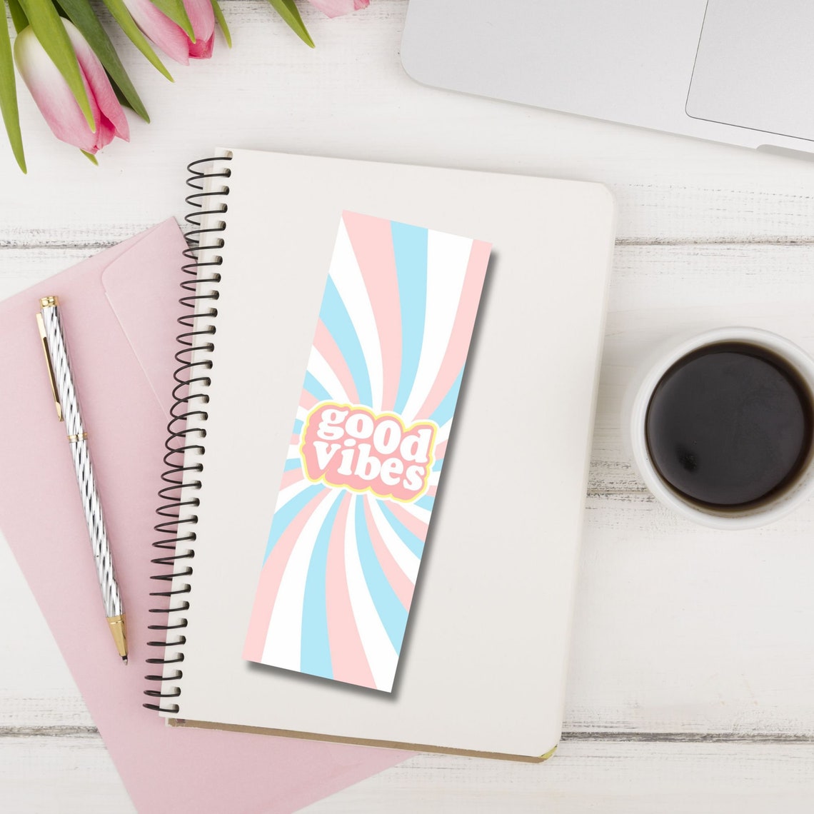 Preppy Bookmarks Printable Set of 5 Digital Retro Pastel Good Vibes ...