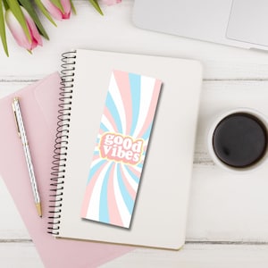 Preppy Bookmarks Printable Set of 5 Digital Retro Pastel Good Vibes ...