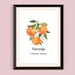 Naranja Spanish Orange Poster Kitchen Wall Art Valencia Oranges Fruit ...