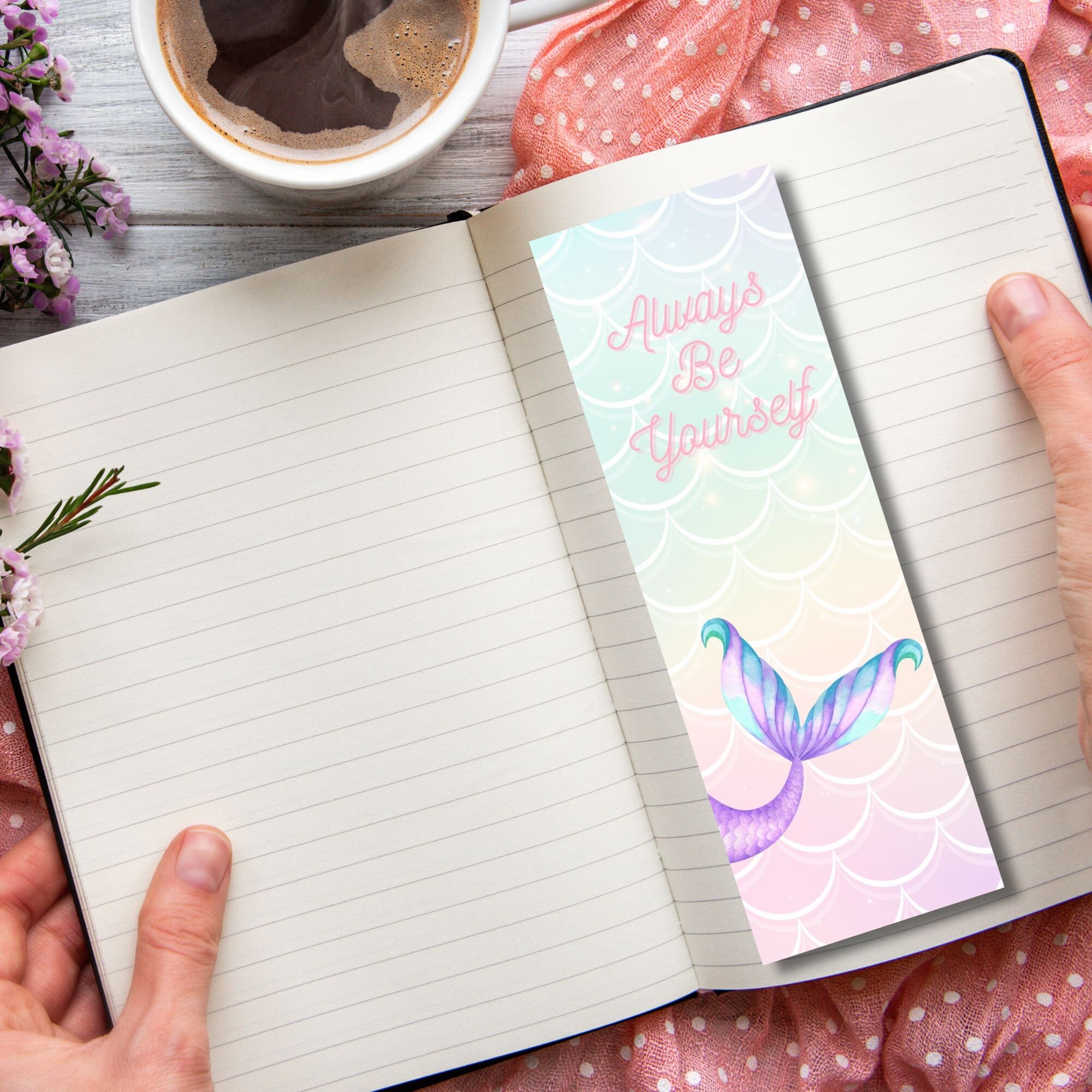 Mermaid Bookmarks Mermaid Quotes Set of 6 Digital Bookmarks Unique ...