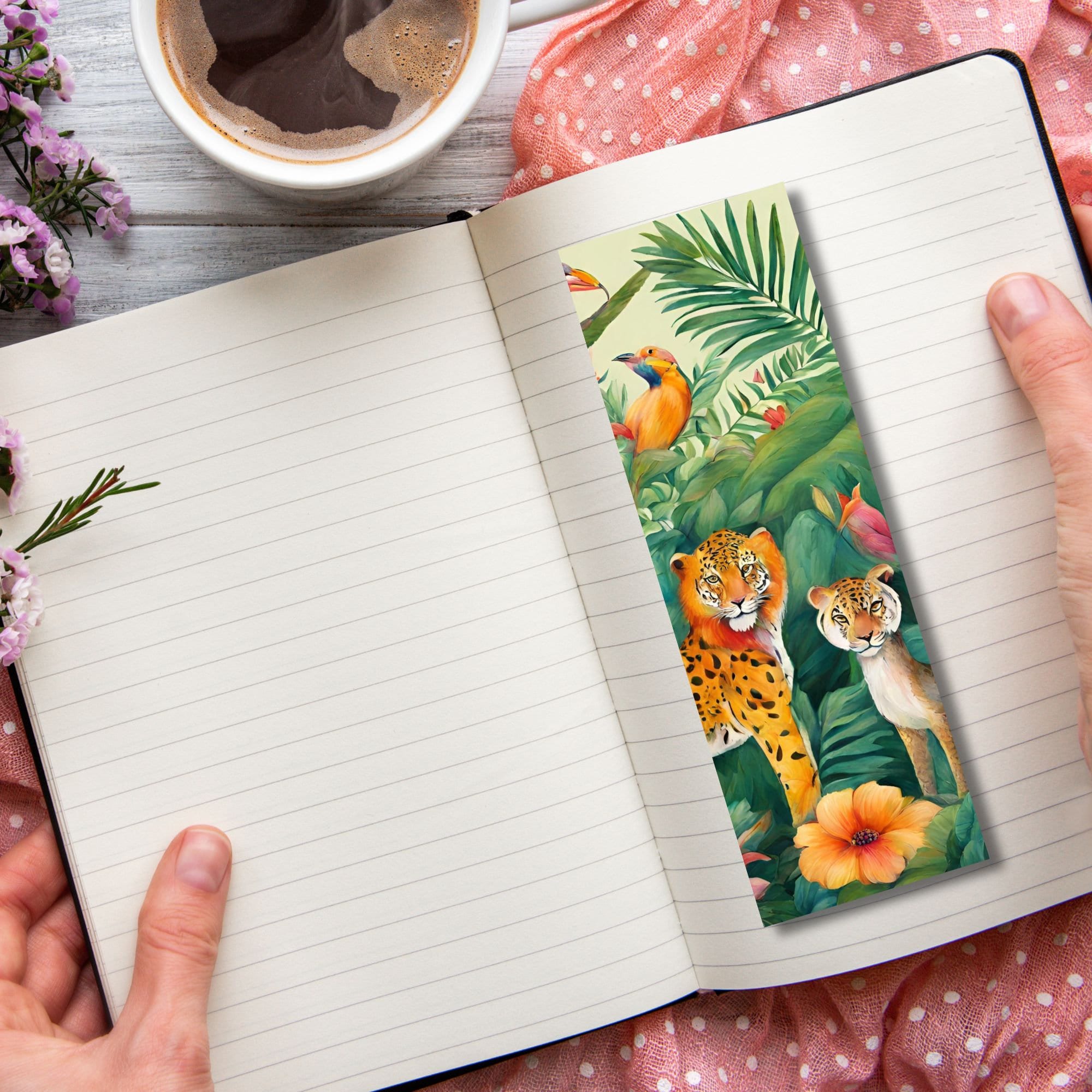 Jungle Bookmarks Printable Set of 5 Digital Safari Animal Bookmarks ...