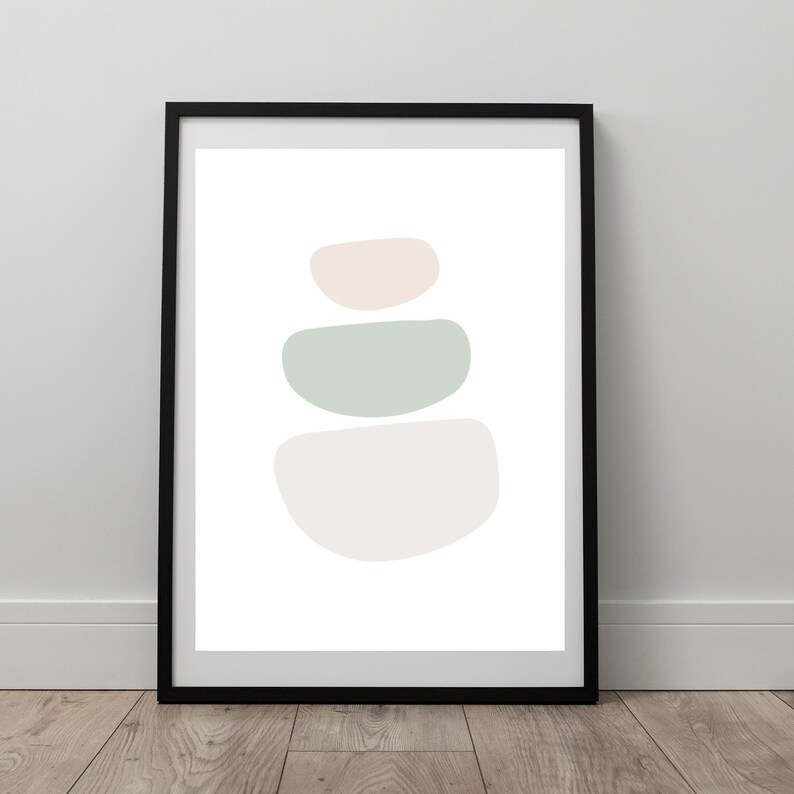 Sage Green and Pink Set of Two Prints, Boho Printable Sage Green and ...