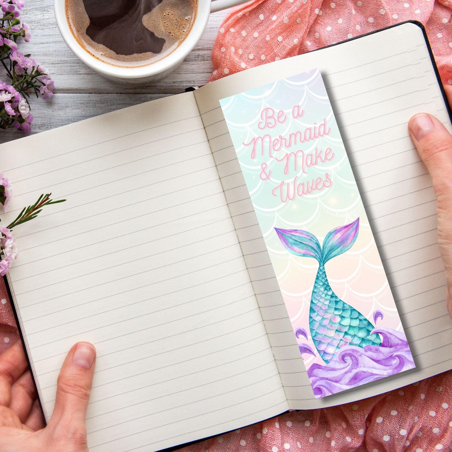 Mermaid Bookmarks Mermaid Quotes Set of 6 Digital Bookmarks Unique ...