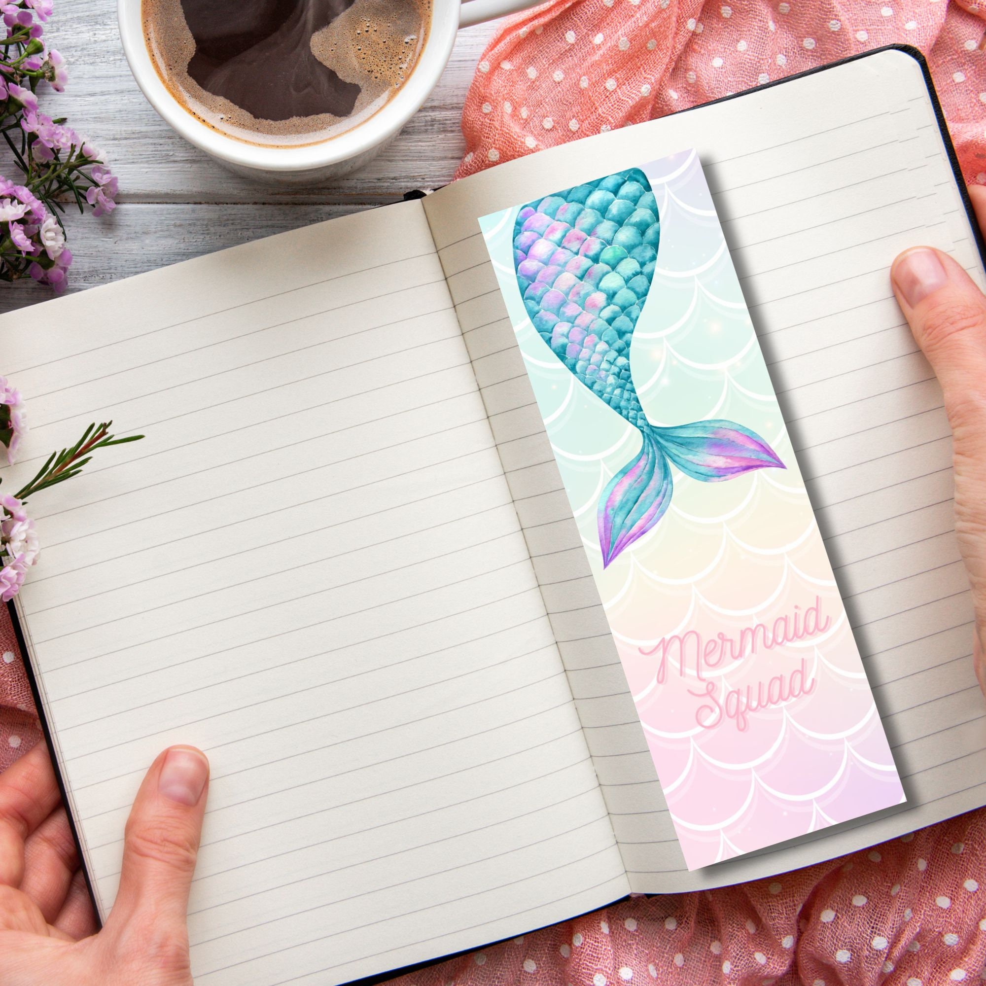 Mermaid Bookmarks Mermaid Quotes Set of 6 Digital Bookmarks Unique ...