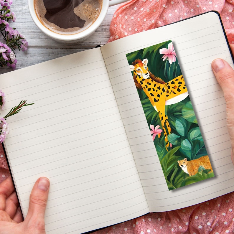 Jungle Bookmarks Printable Set of 5 Digital Safari Animal Bookmarks ...
