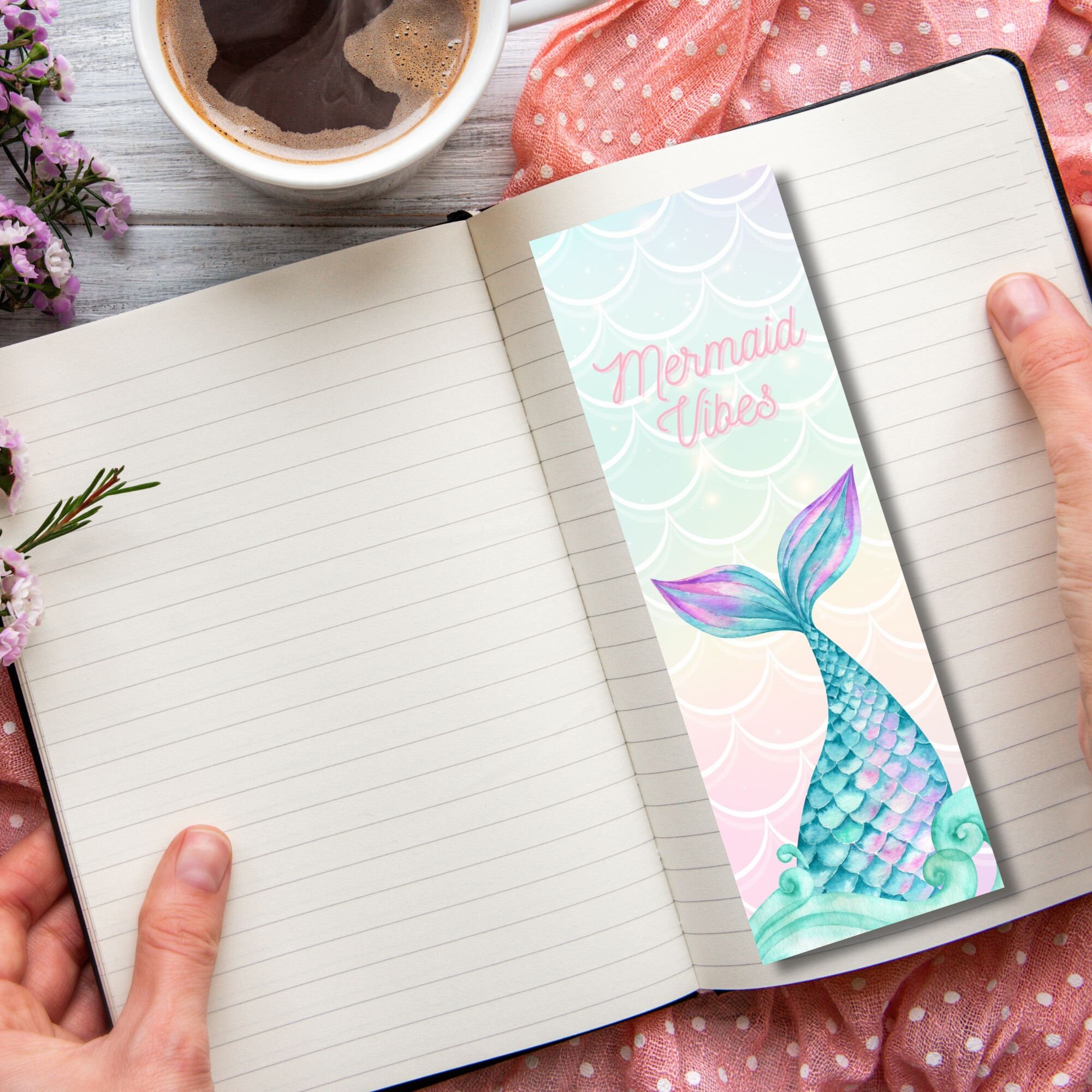 Mermaid Bookmarks Mermaid Quotes Set of 6 Digital Bookmarks Unique ...