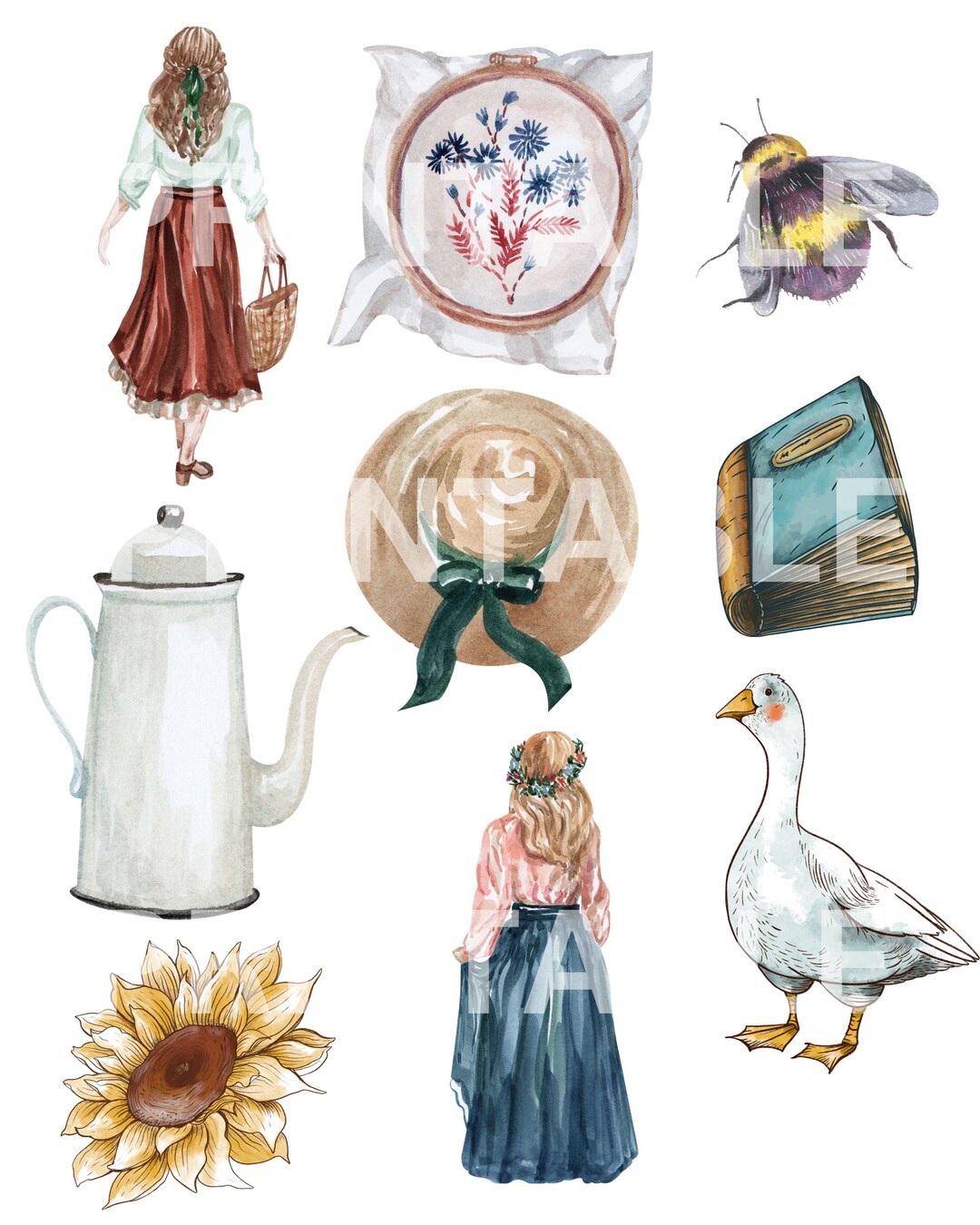 Cottagecore Scrapbooking Card Making Sheets Romantic Printable Vintage ...