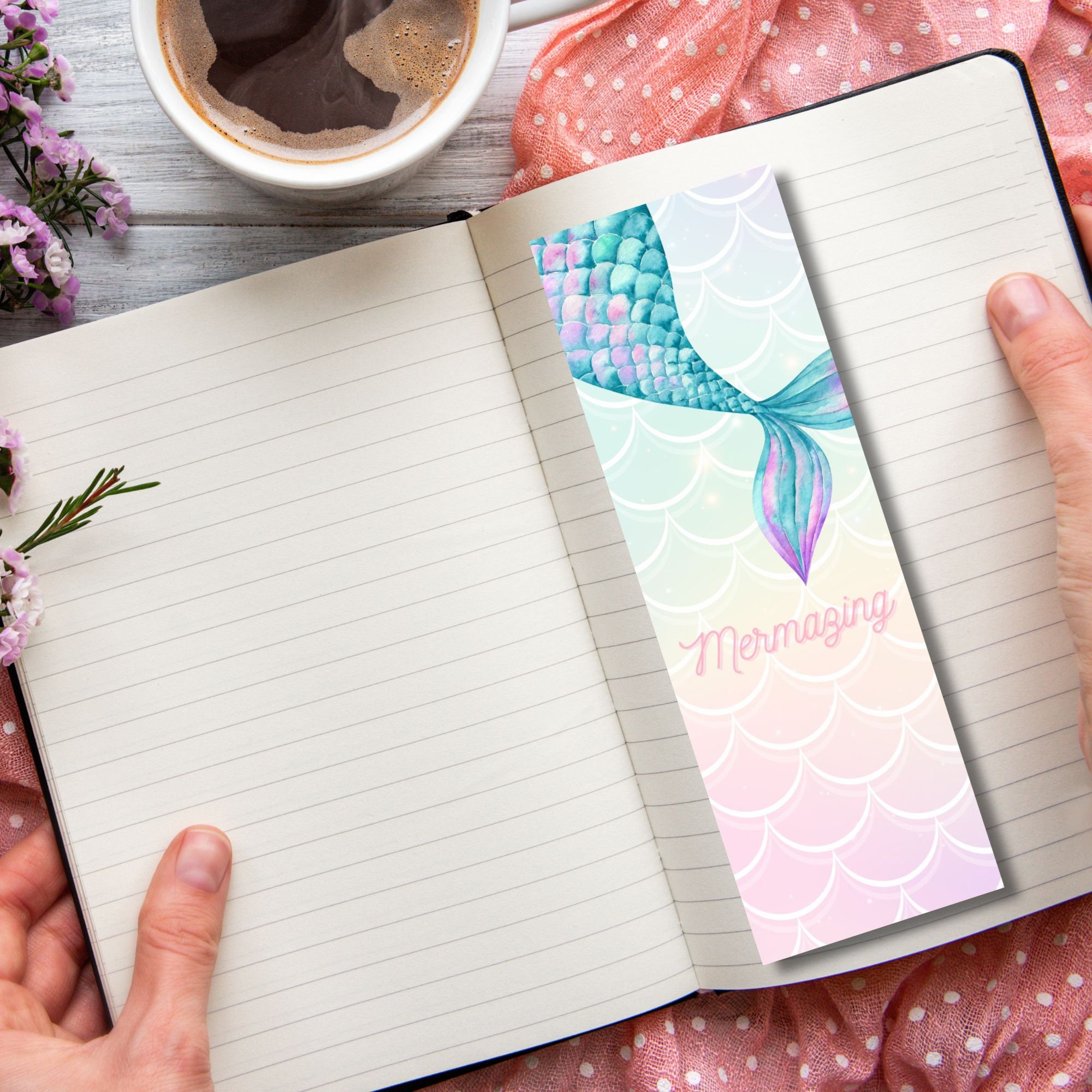 Mermaid Bookmarks Mermaid Quotes Set of 6 Digital Bookmarks Unique ...