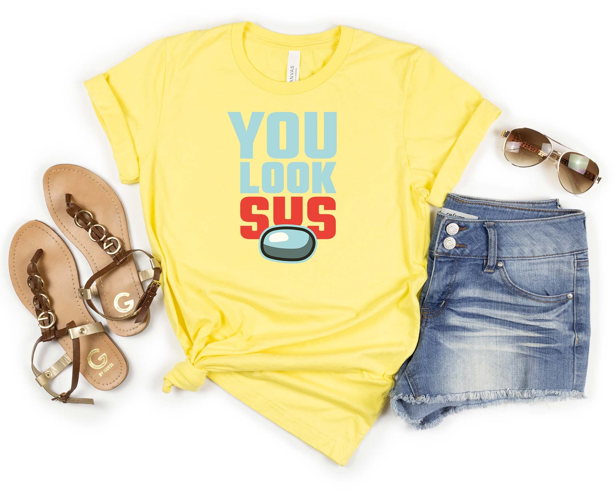 You Look Sus Shirt, Among Us Shirt, Funny T-shirt, Sussy, Kinda Sus ...