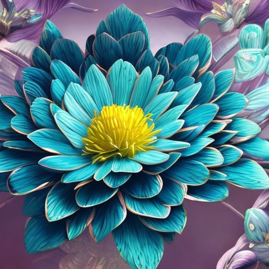 Majestic Blue Flower - Etsy