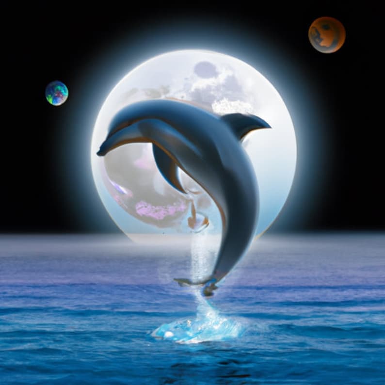 5 Wonderful Images. the First is a Dolphin Jumping Out of the Water in ...