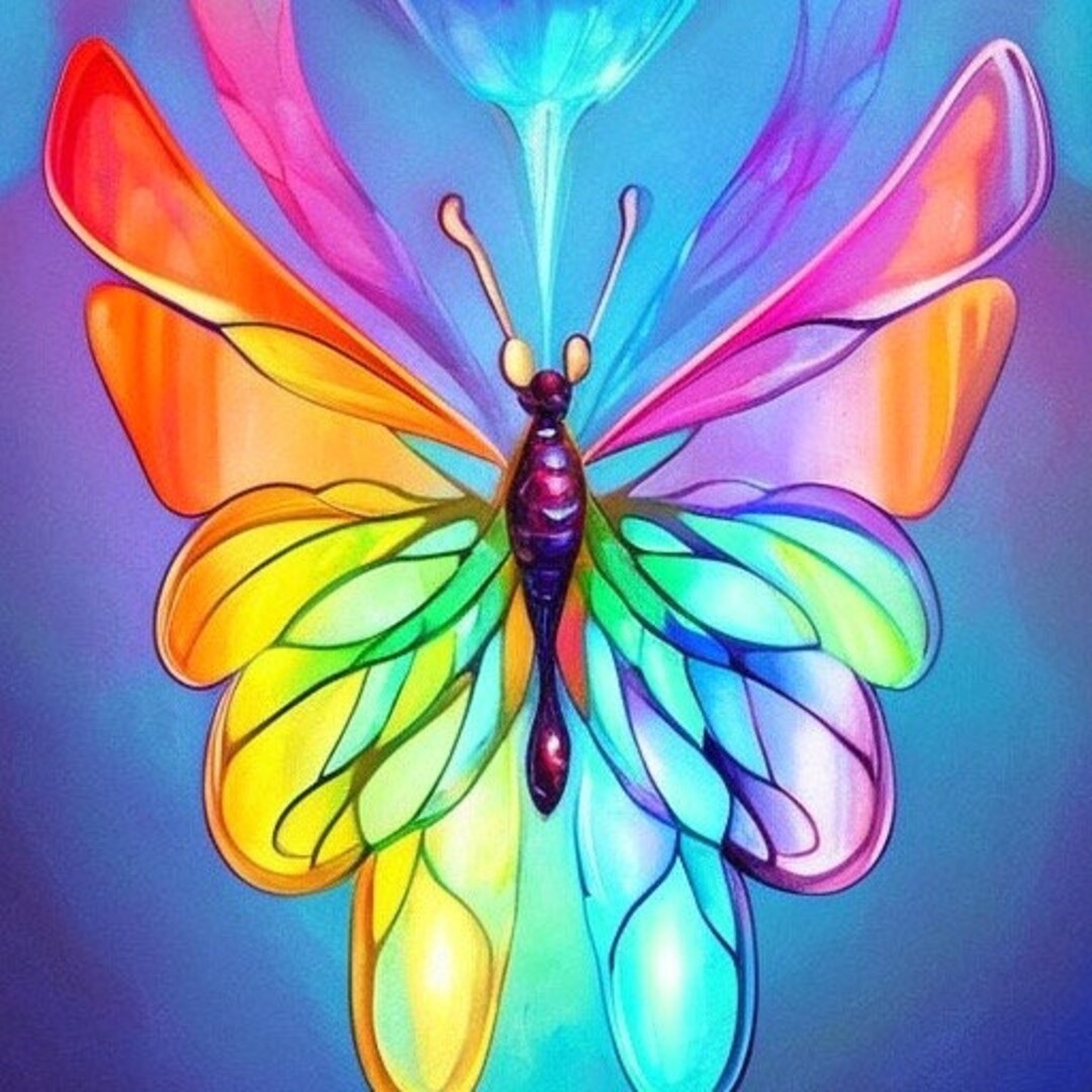 Rainbow Butterfly - Etsy