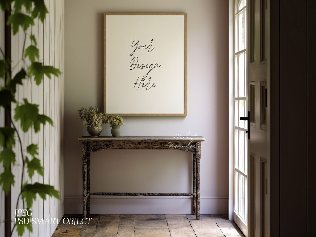 Premium Vintage Mockups Vintage Farmhouse Poster Mockups Cottagecore ...